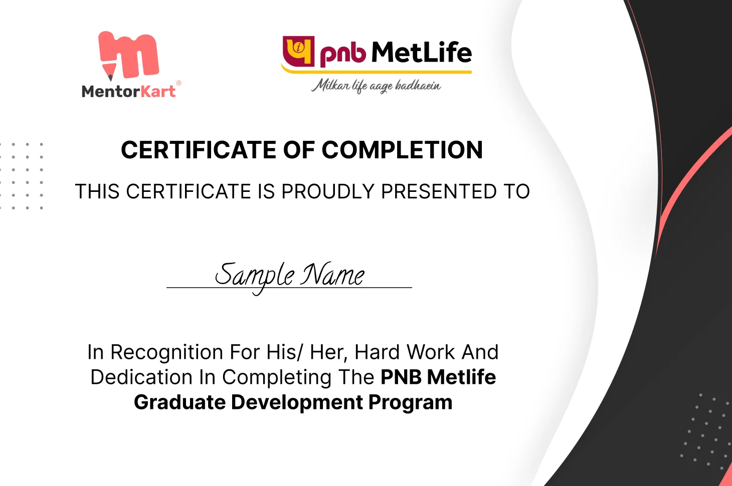 PNB Metlife || Relationship Manager Course in Insurance